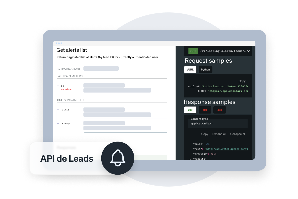Plataforma API inmobiliaria de CASAFARI - Integra datos